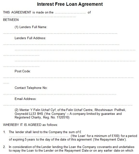17+ Free Printable Loan Agreement Templates & Forms [Word, PDF] - Excel TMP